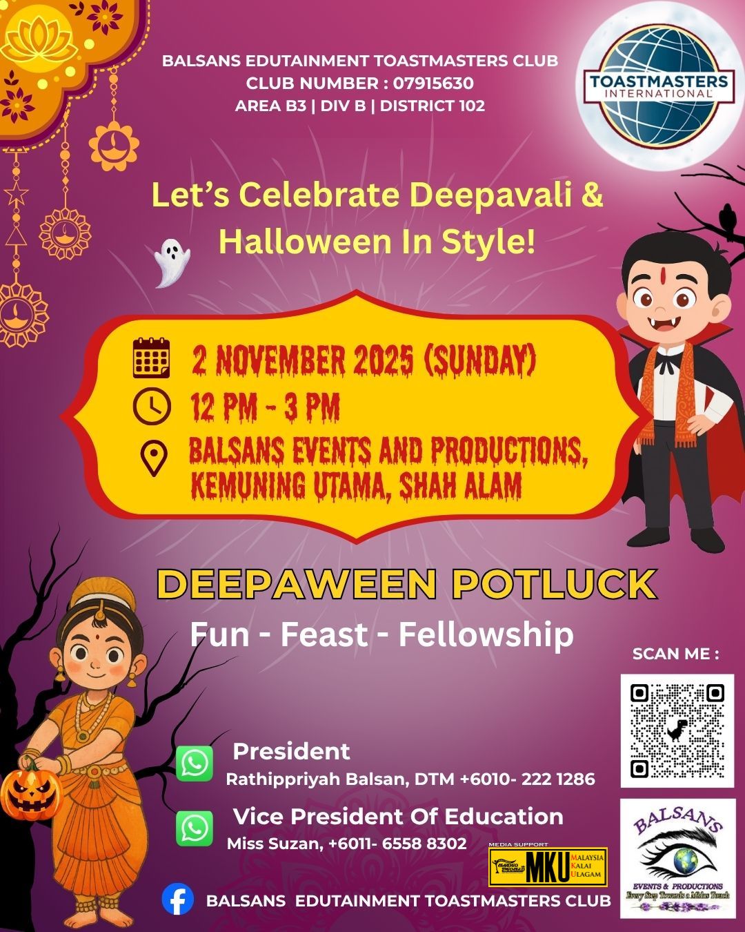 MKU - 🎉 *Let’s Celebrate Deepavali & Halloween in Style!* 👻🎆 Get ready ...