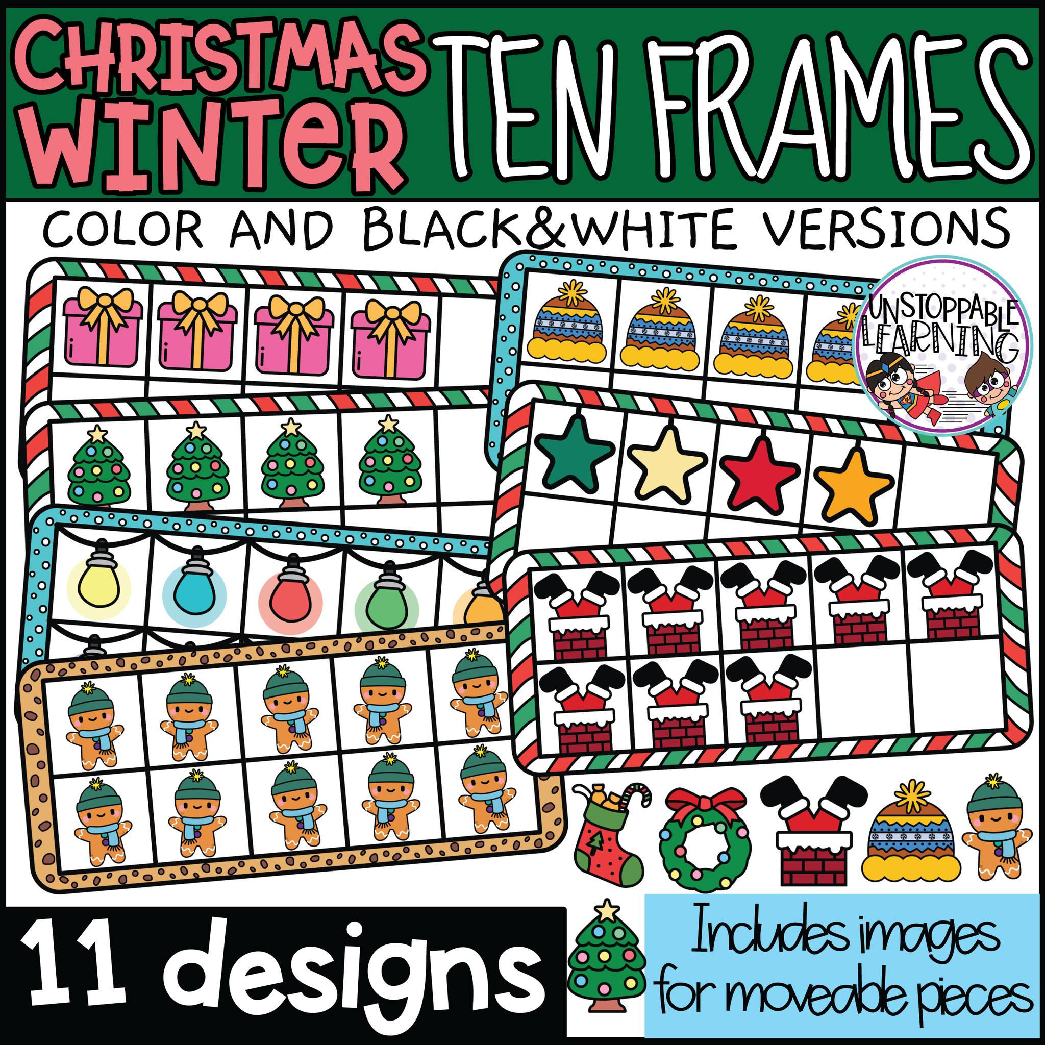 This 🎄Christmas/Winter Ten Frames... - Unstoppable Learning