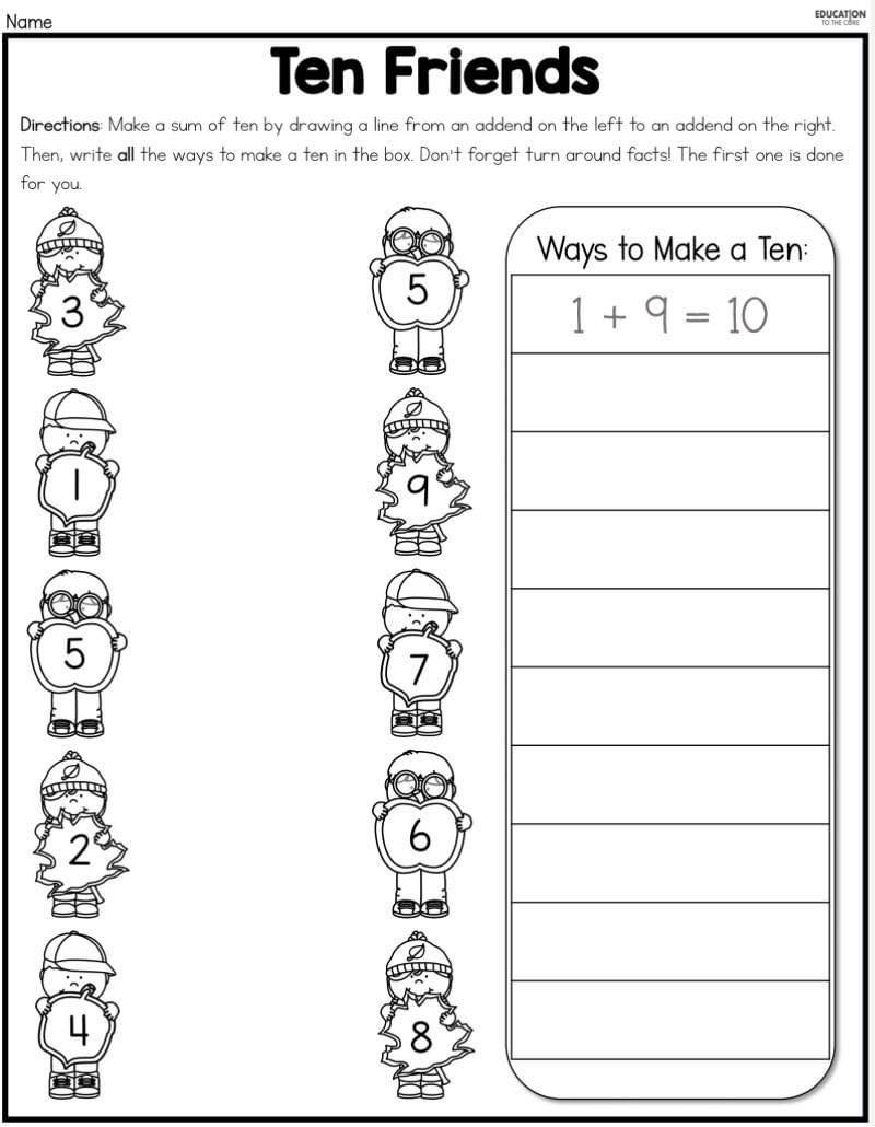 Education - Have fun working on ways to make 10 and the commutative ...