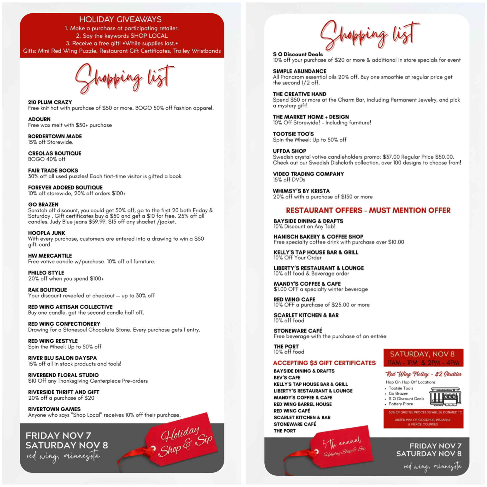 Visit - The annual Shop & Sip event is happening TODAY and TOMORROW ...