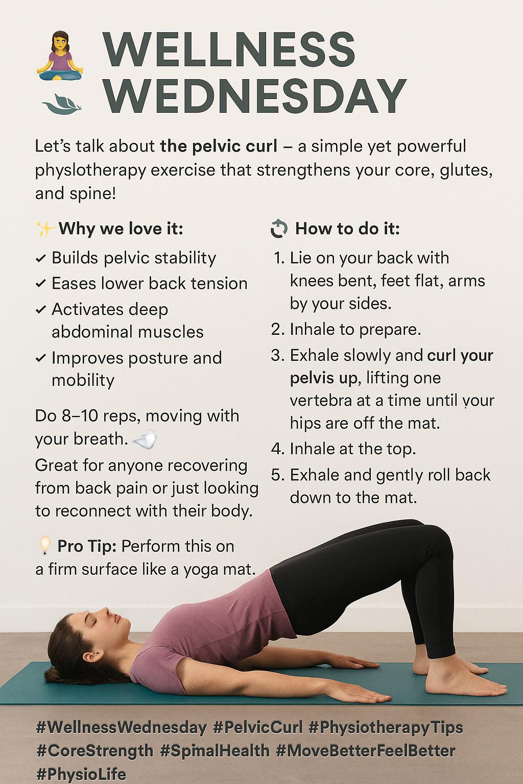Fair 🧘‍♀️ Wellness Wednesday 🧘‍♂️ Lets Talk About The Pelvic Curl