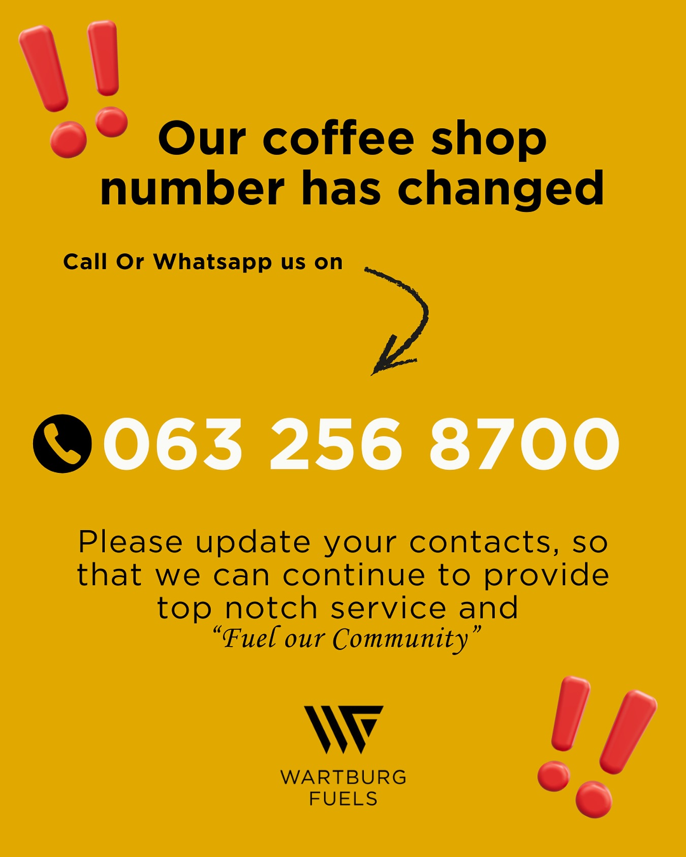 Wartburg Fuels - 📣 New Number Alert! Our coffee shop line... | Facebook