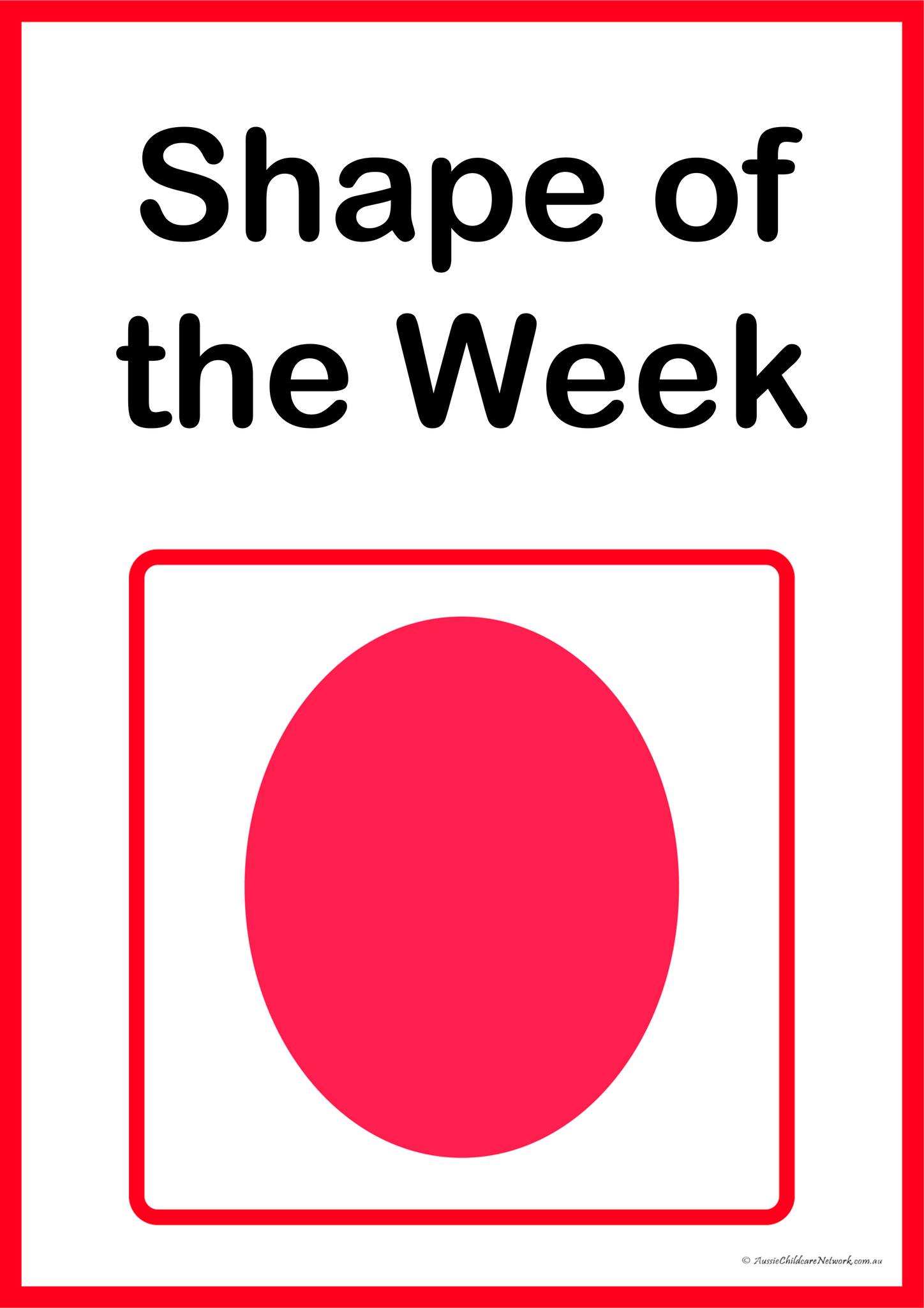 Aussie - 10 FREE Shape Of The Week Posters The Shape Of The Week ...