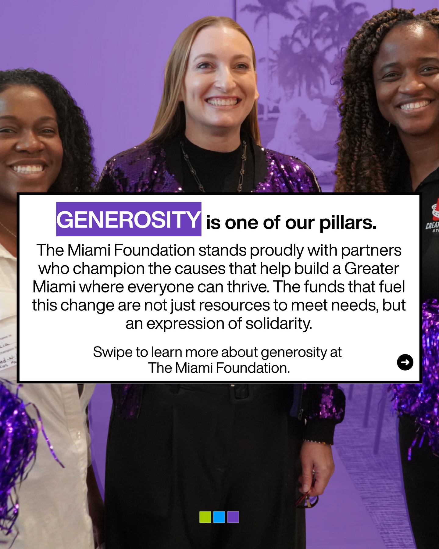 Generosity is the engine that... - The Miami Foundation | Facebook