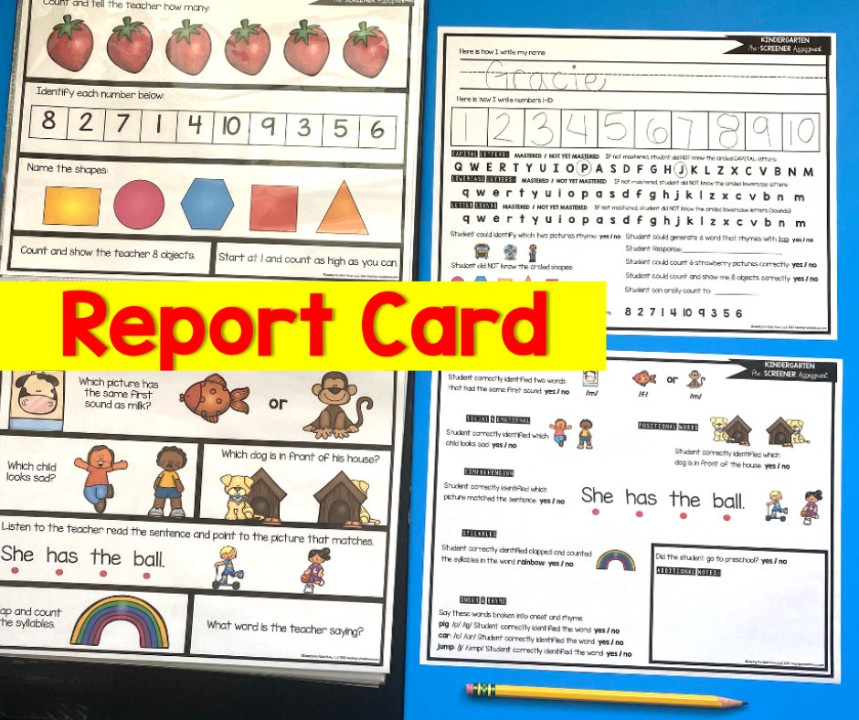 Keeping - 📝 Comment ASSESSMENT to grab kindergarten assessment and ...