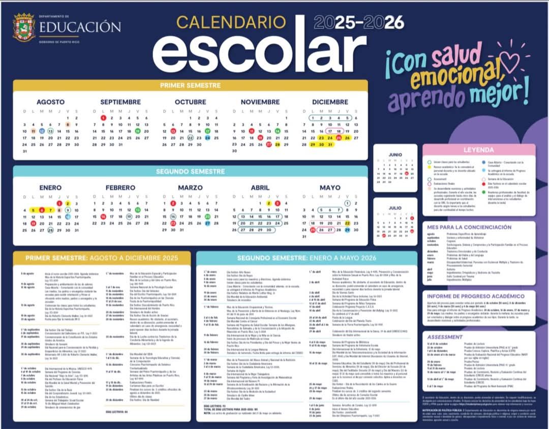 Escuela - ️ Asunto: Calendario Escolar 2025–2026 Se les comparte el ...