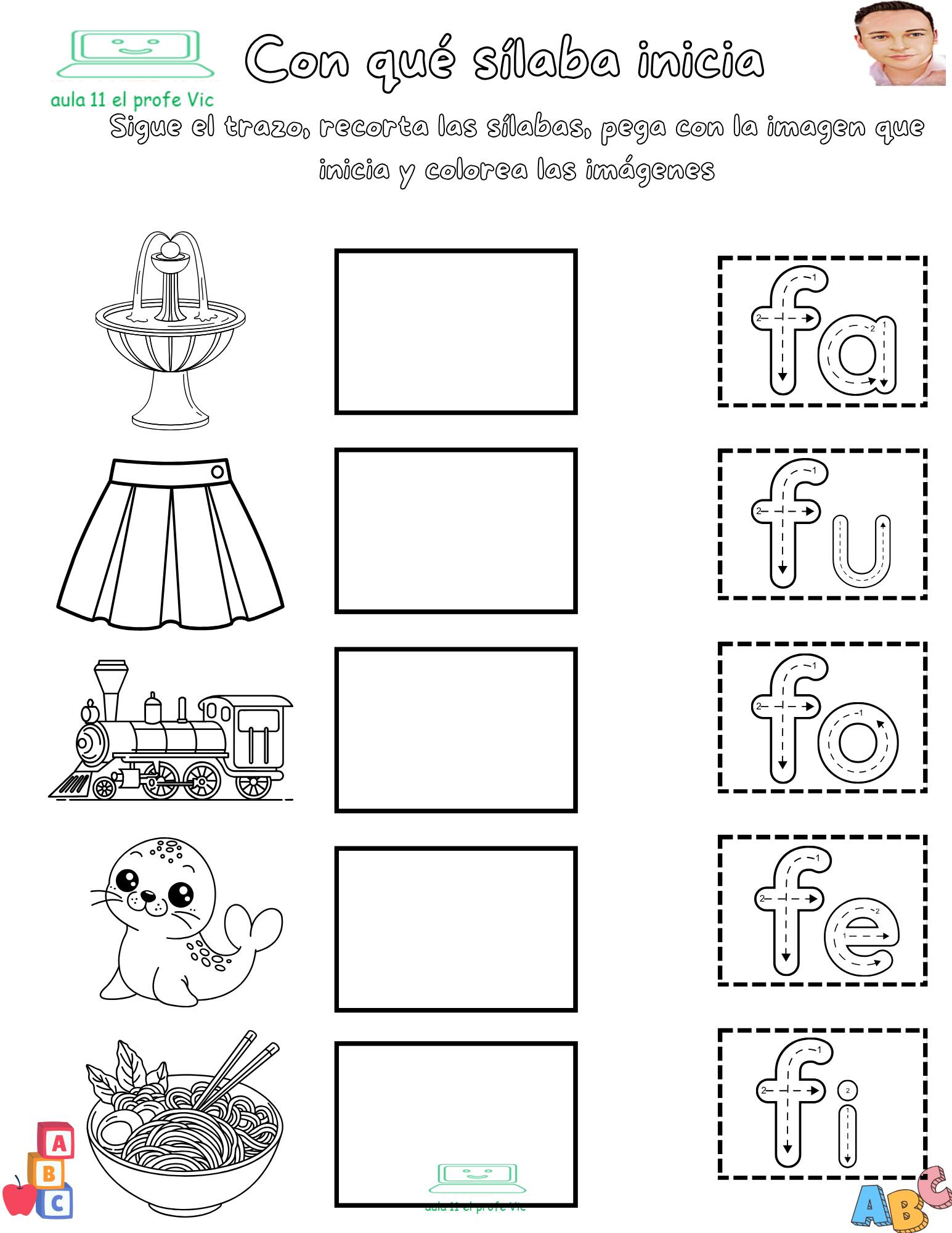Sílabas F - Primer Grado Primaria "Aula11" | Facebook
