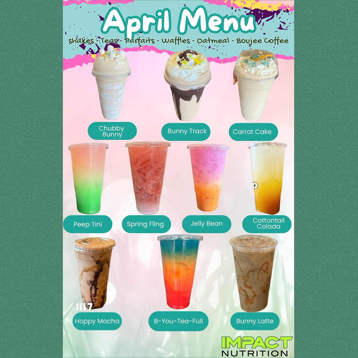 Impact - 🌼🐰🧩April Menu is out🧩🐰🌼 • Our Menu is out with us celebrating ...