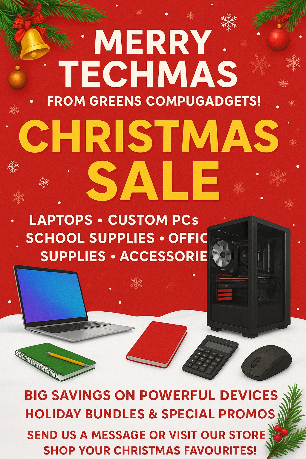 Greens - 🎄 Merry Techmas from Greens Compugadgets! 🎁 Jingle Bells, WiFi ...