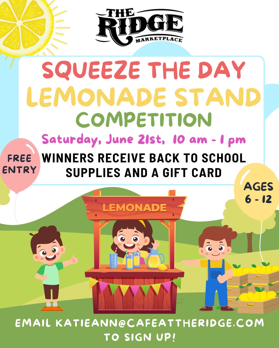 🍋 SQUEEZE THE DAY! 🍋 Think your kiddo... - Cafe at the Ridge | Facebook