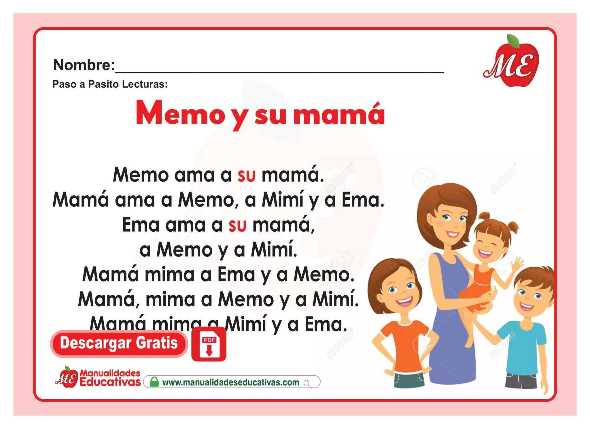 Material - Paso a Pasito Lecturas 1° Primaria ⭕️LECTURAS COMPLETOS EN ...