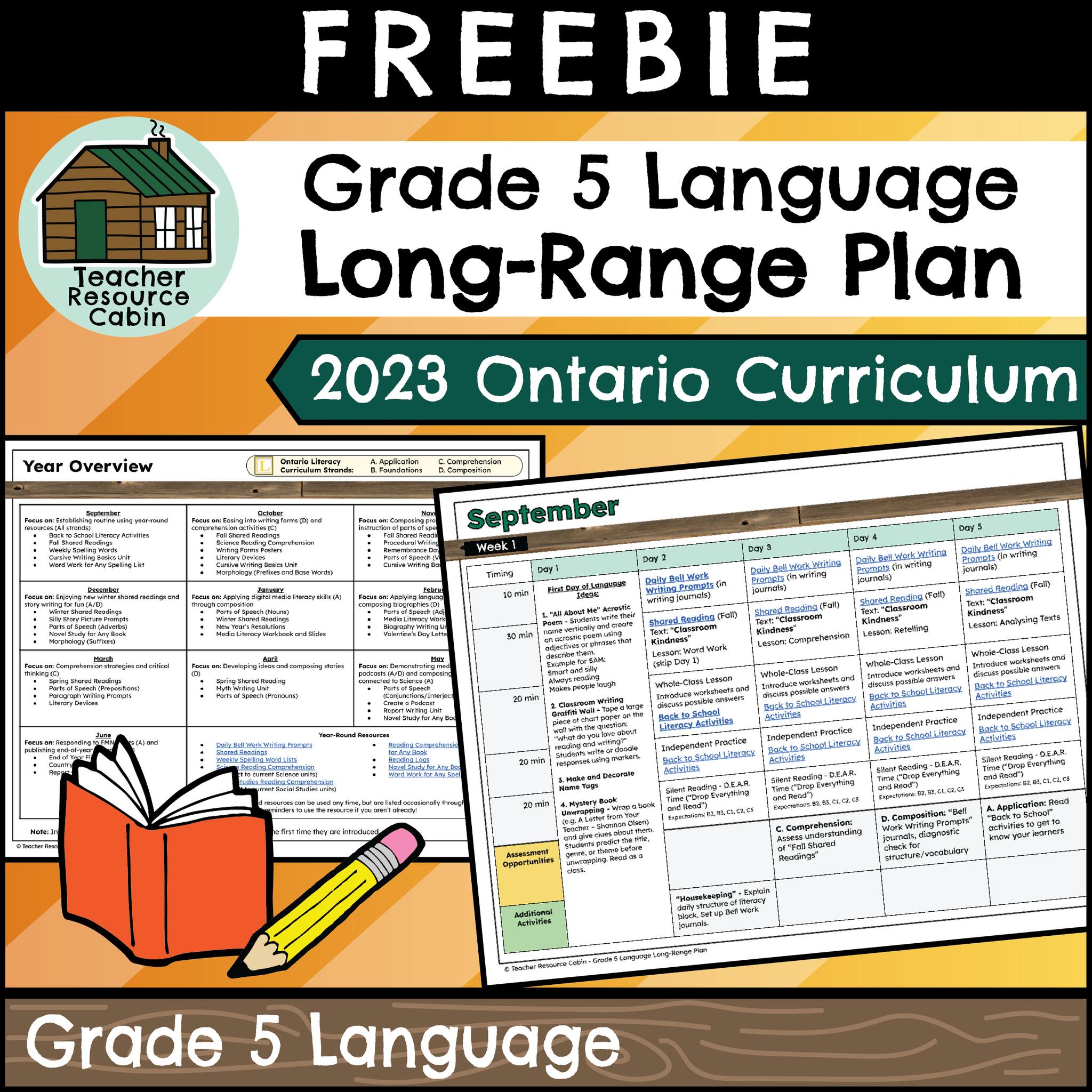 Grade 5 Ontario 2023 LANGUAGE... - Teacher Resource Cabin | Facebook