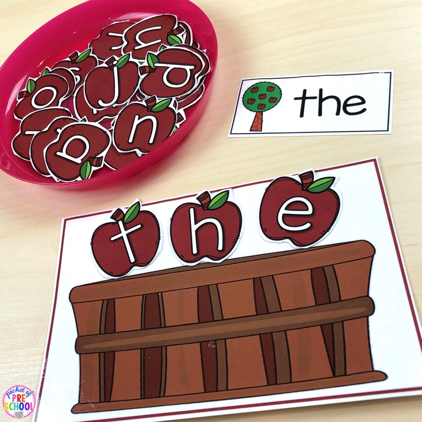 Apple math & literacy centers for a... - Pocket of Preschool | Facebook