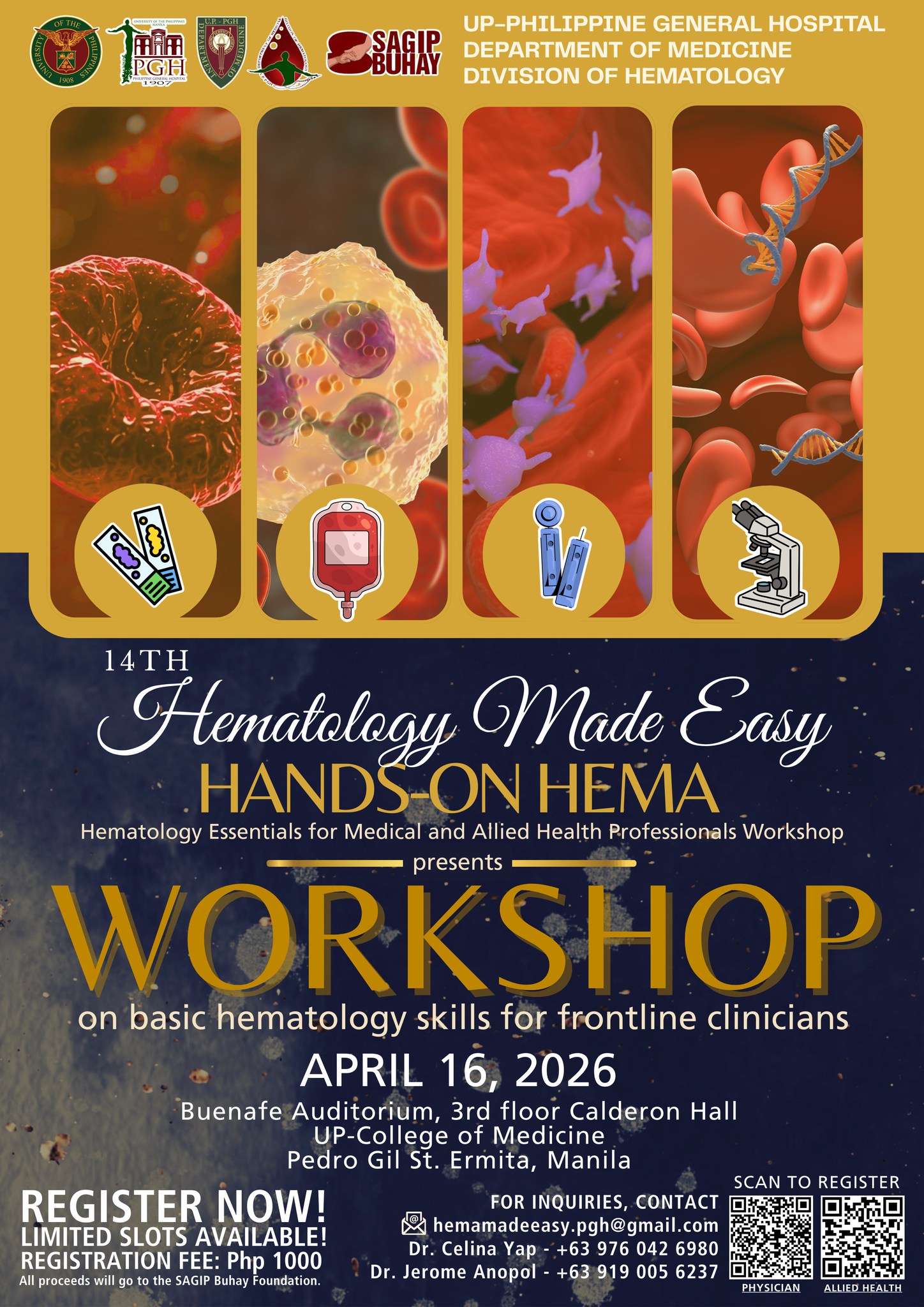 UP-PGH - 🩸 14th Hematology Made Easy HANDS-ON HEMA: Hematology ...
