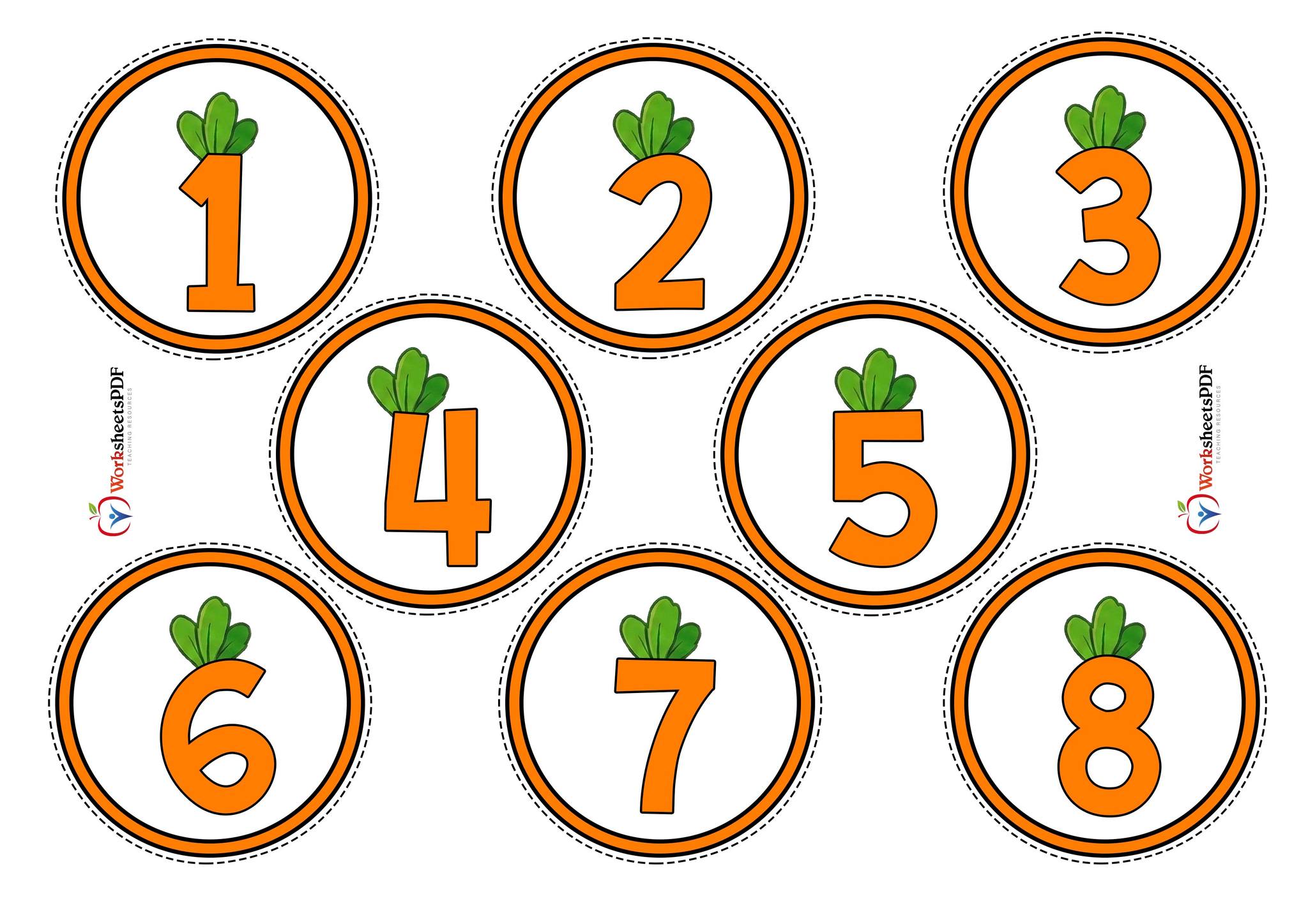 Worksheets PDF - Counting Carrots with the Bunny ... | Facebook