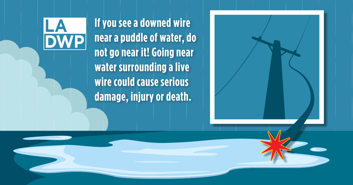 Los - Stay away from downed wires & any areas with standing water ...