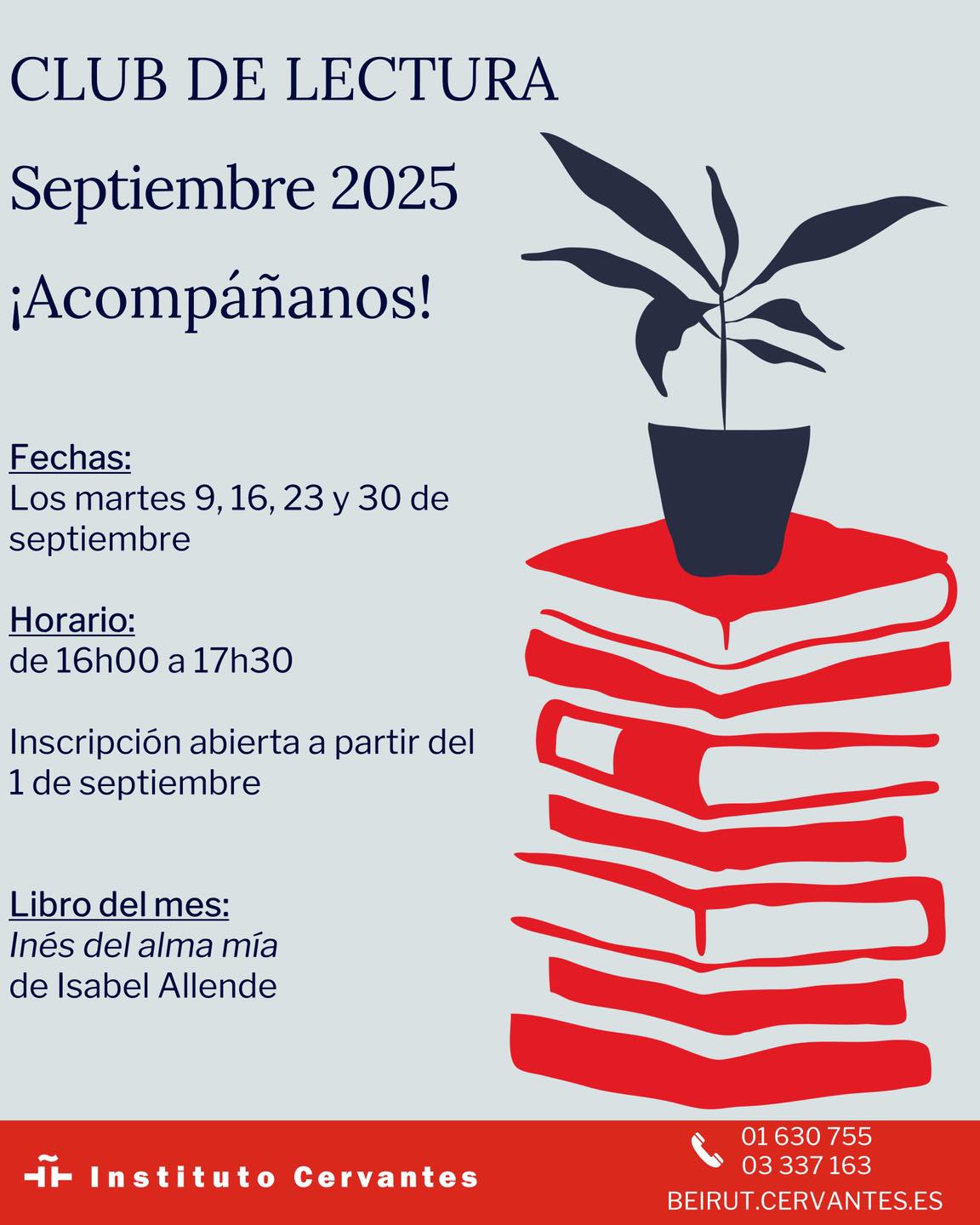 📚 Club de lectura –... - Instituto Cervantes de Beirut | Facebook