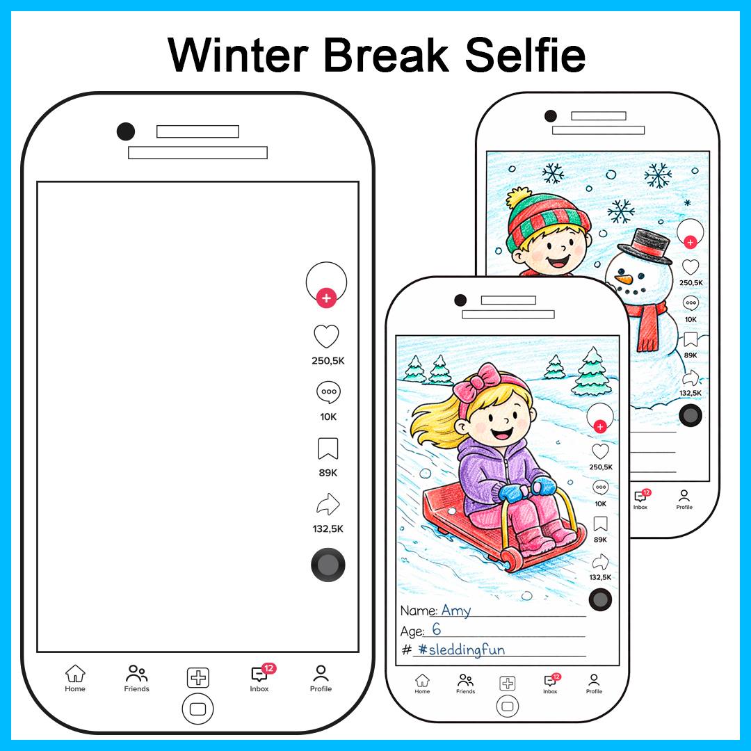 Worksheets PDF - Winter Break Selfie – Free Templates ... | Facebook