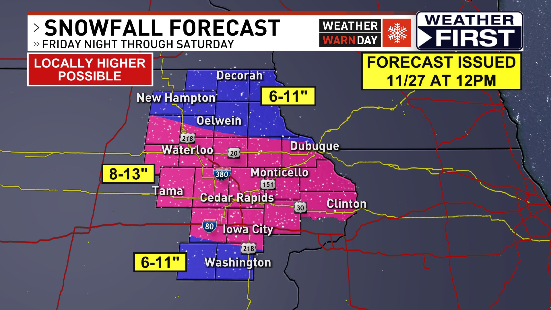 Iowas Increasing Confidence For Heavy Snow In Eastern Iowa Find Out