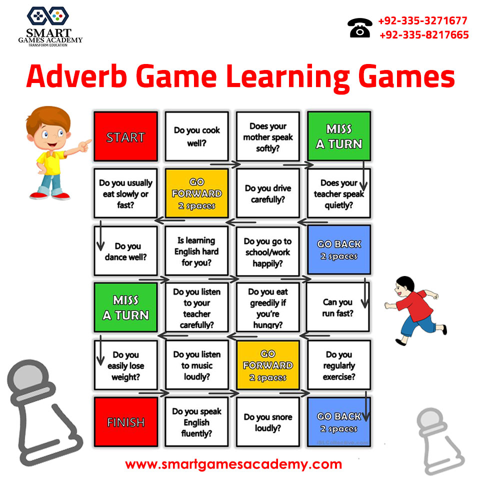 Smart Games Academy Pakistan - Adverb Board games will make your ...