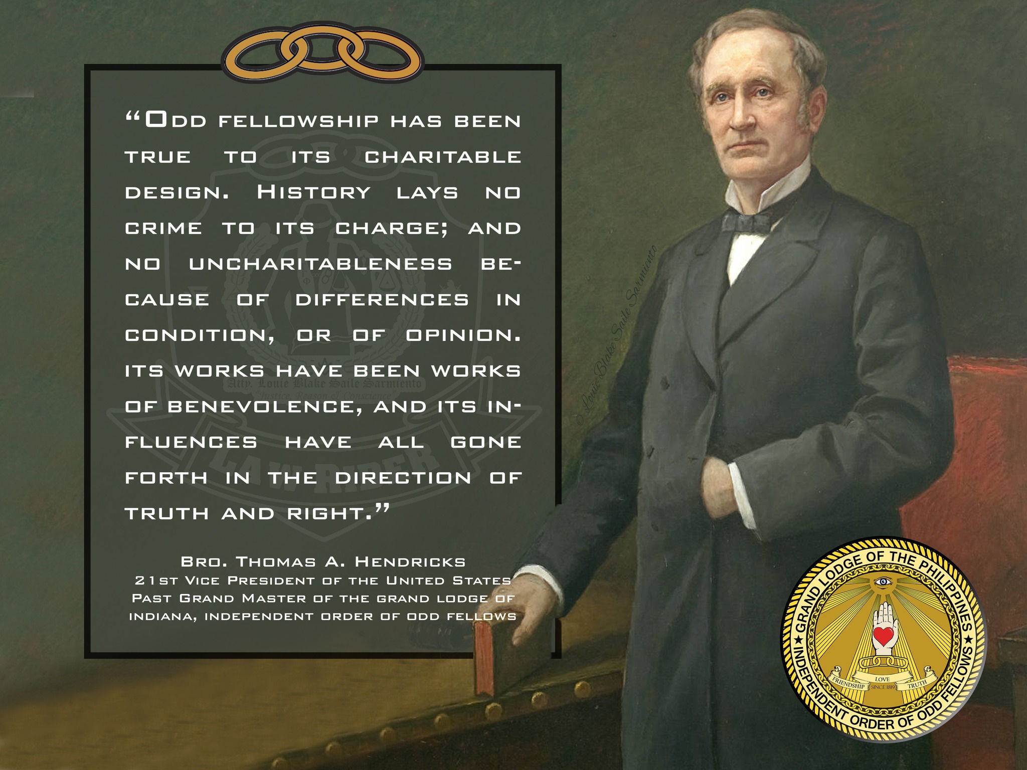 Today, we commemorate the death of a famous Odd Fellow, brother Thomas ...