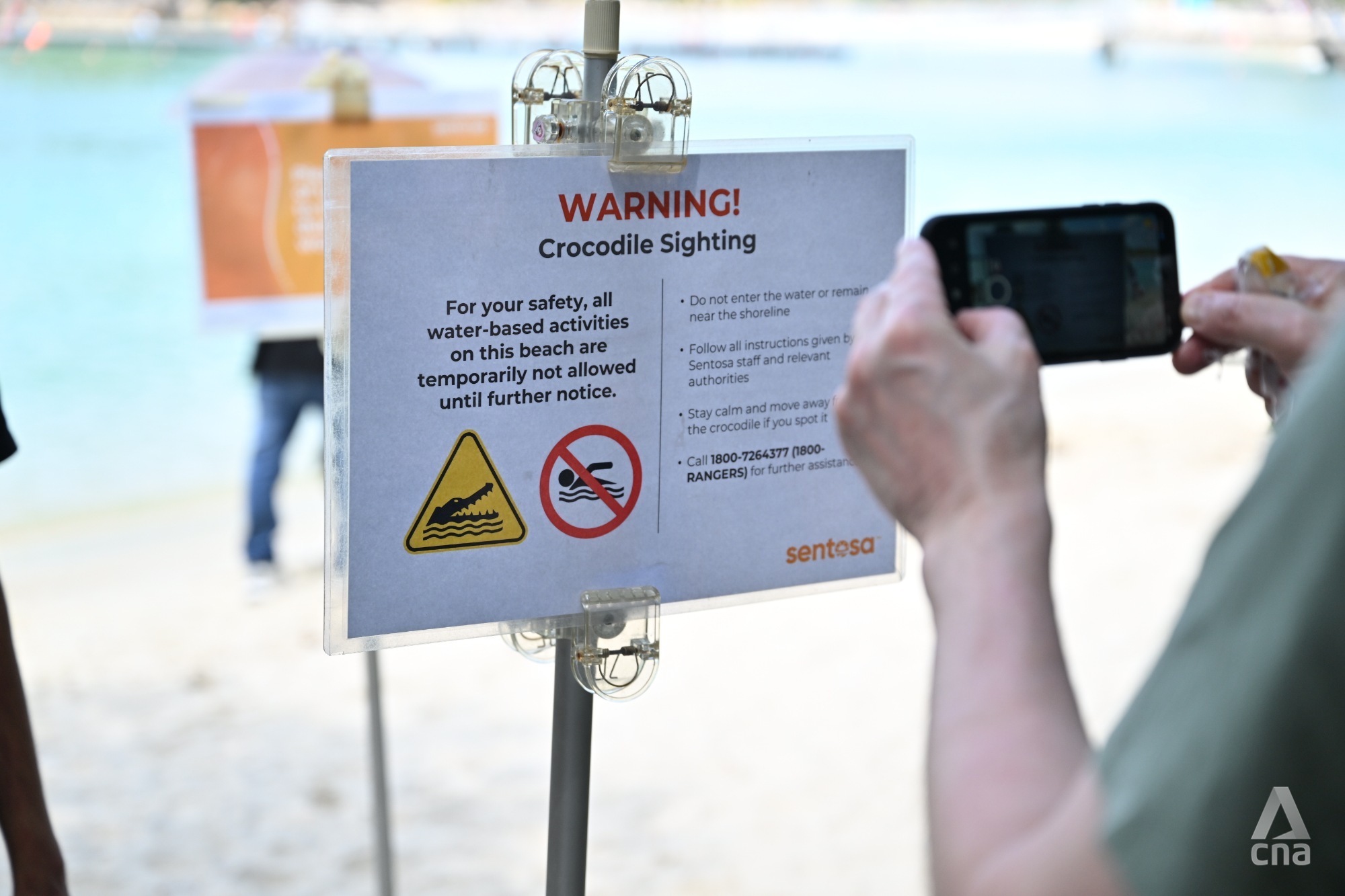 CNA - Beachgoers at Sentosa were warned to stay away from... | Facebook