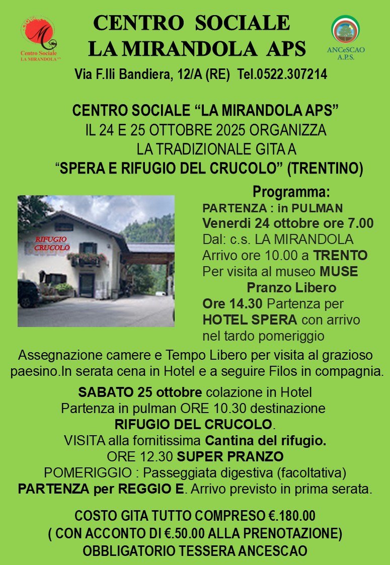 A Grande Richiesta Torniamo Centro Sociale La Mirandola Facebook