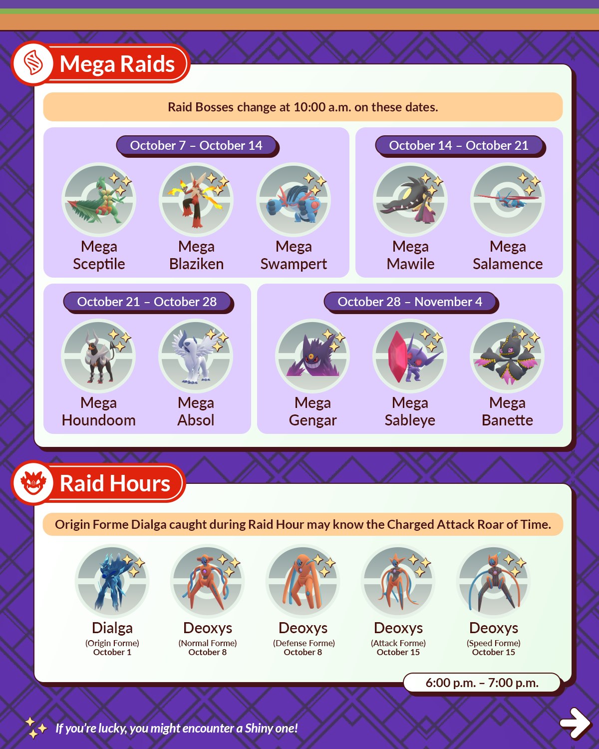 Here are the events for October... - Pokémon GO Philippines | Facebook