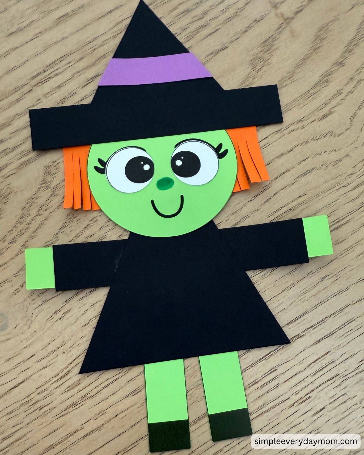 Simple - Witch Shape Craft - kids can practice shapes while making a ...