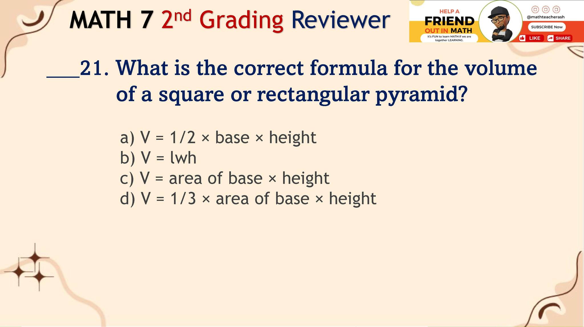 GRADE 7 - MATH... - HAFOM - Help A Friend Out in Math | Facebook