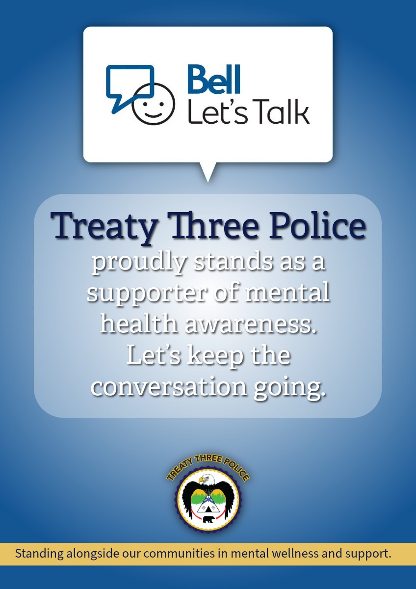 Treaty - 💬 Today is Bell Let’s Talk Day Treaty Three Police proudly ...