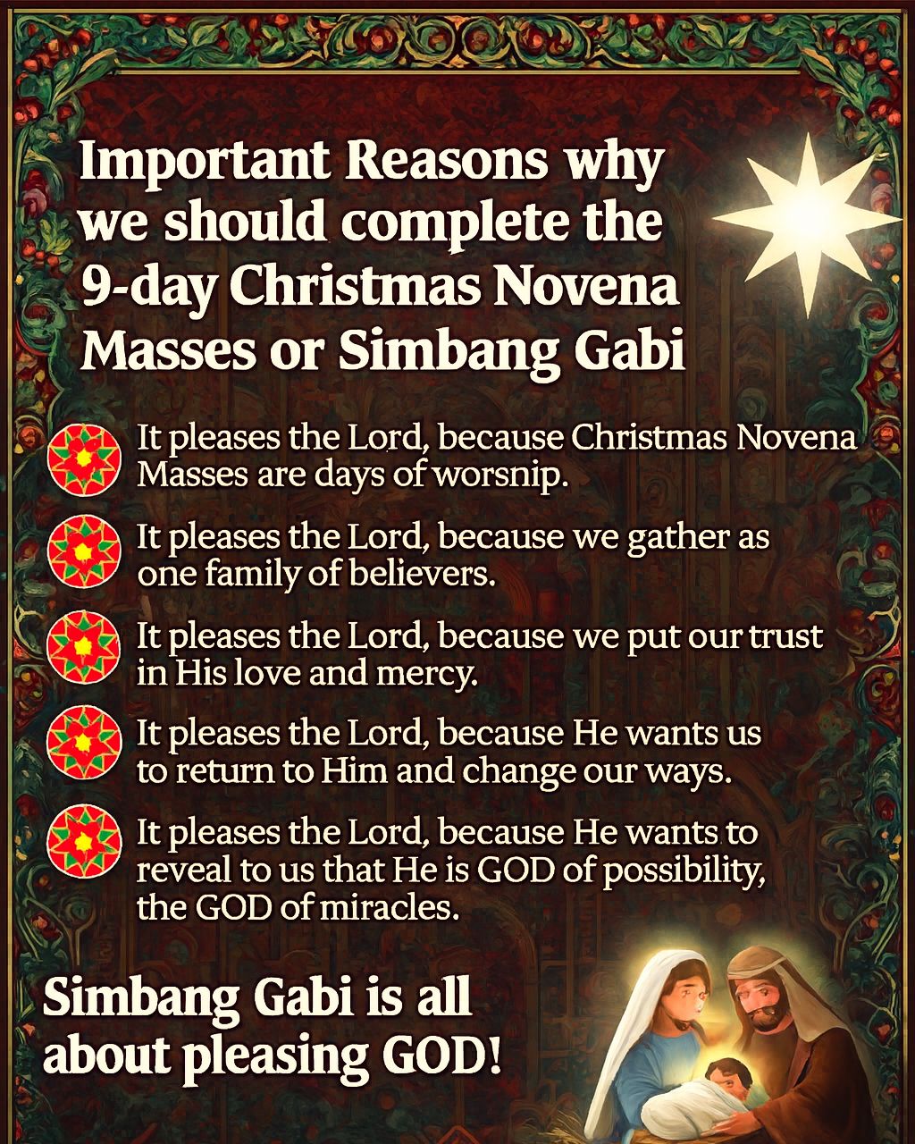 The Divine - Important Reasons why we should complete the 9-day ...