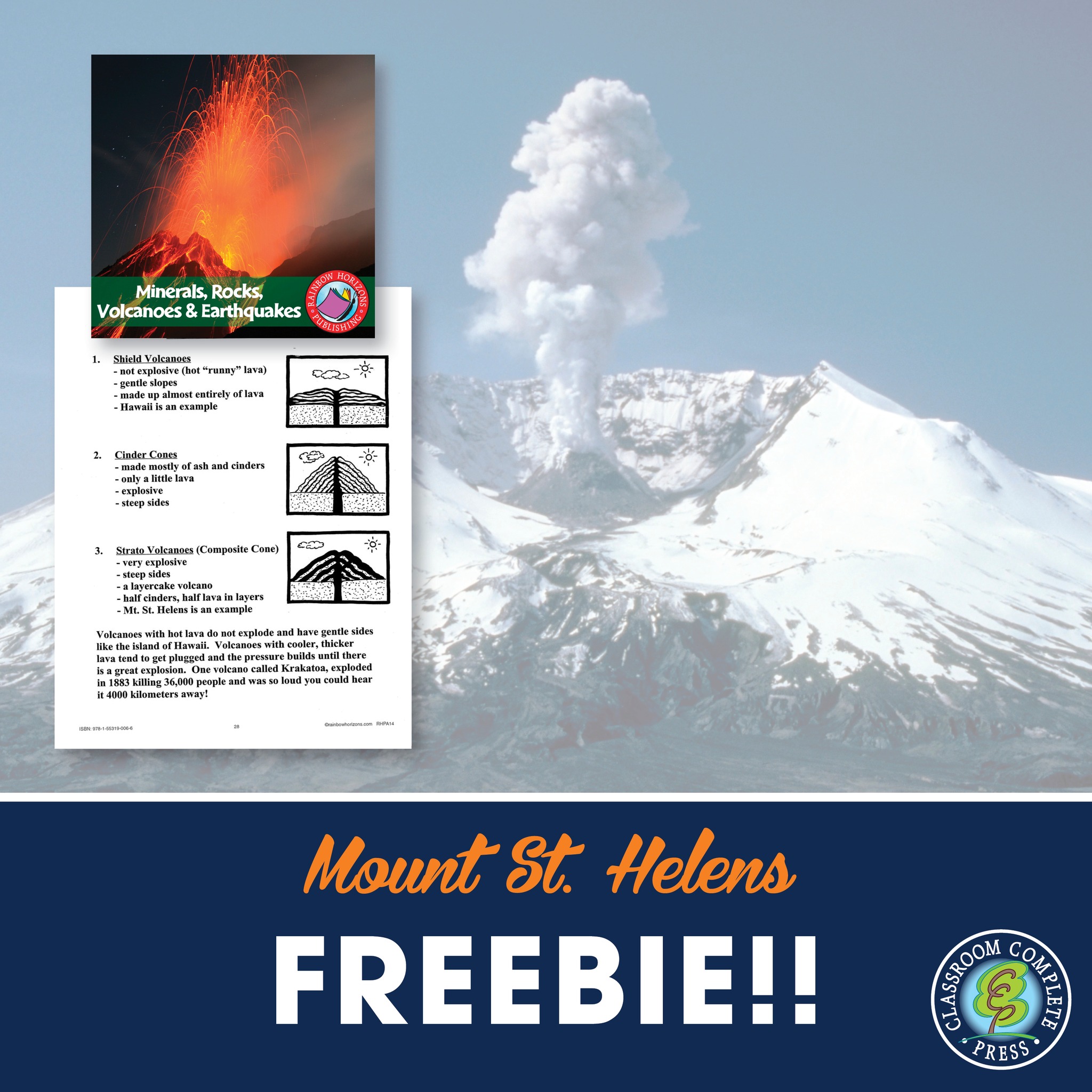 Classroom - Mount St. Helens Erupted | May 18th 1980 ⠀⠀⠀⠀⠀⠀⠀⠀⠀ On this ...