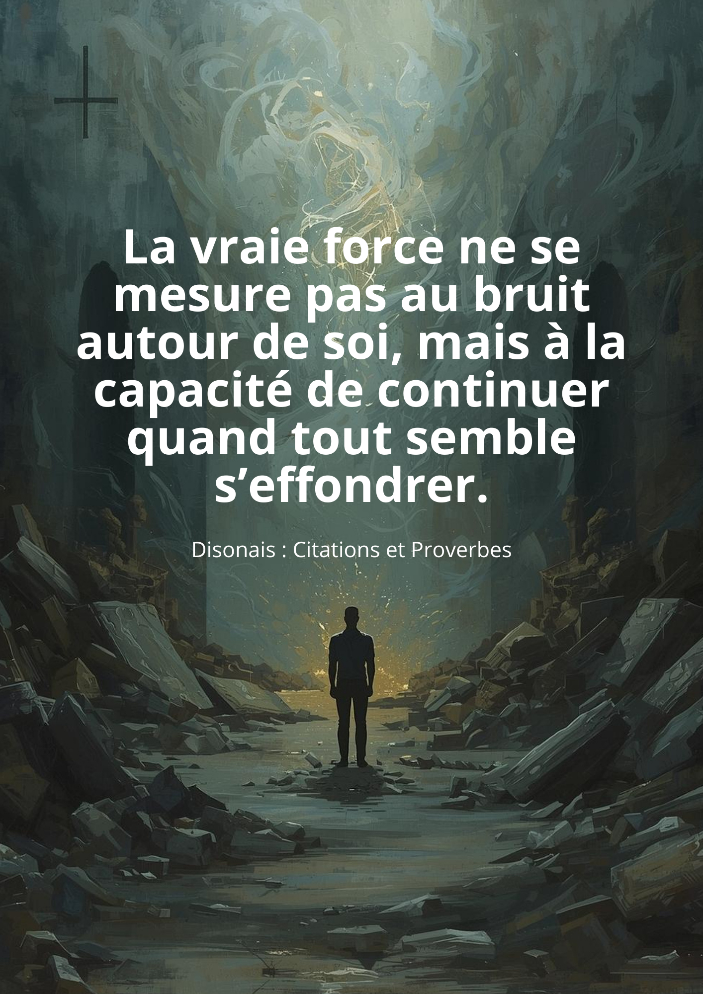 Disonais: - La vraie force ne se mesure pas au bruit autour de soi ...