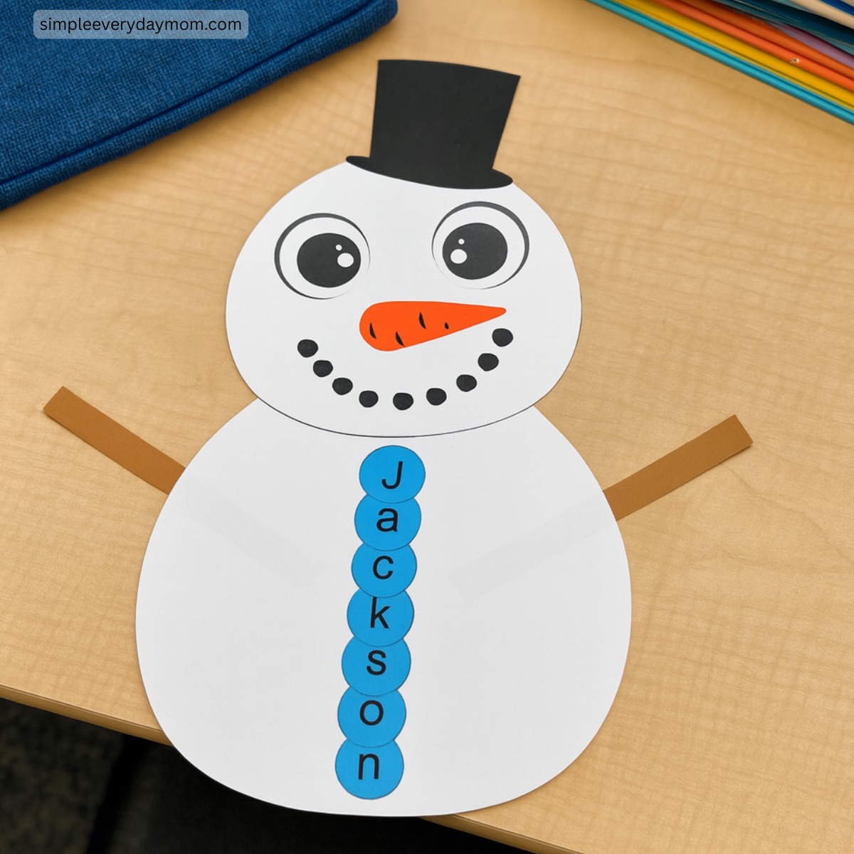 Simple - Snowman Name Craft - a cute winter craft idea! Editable ...