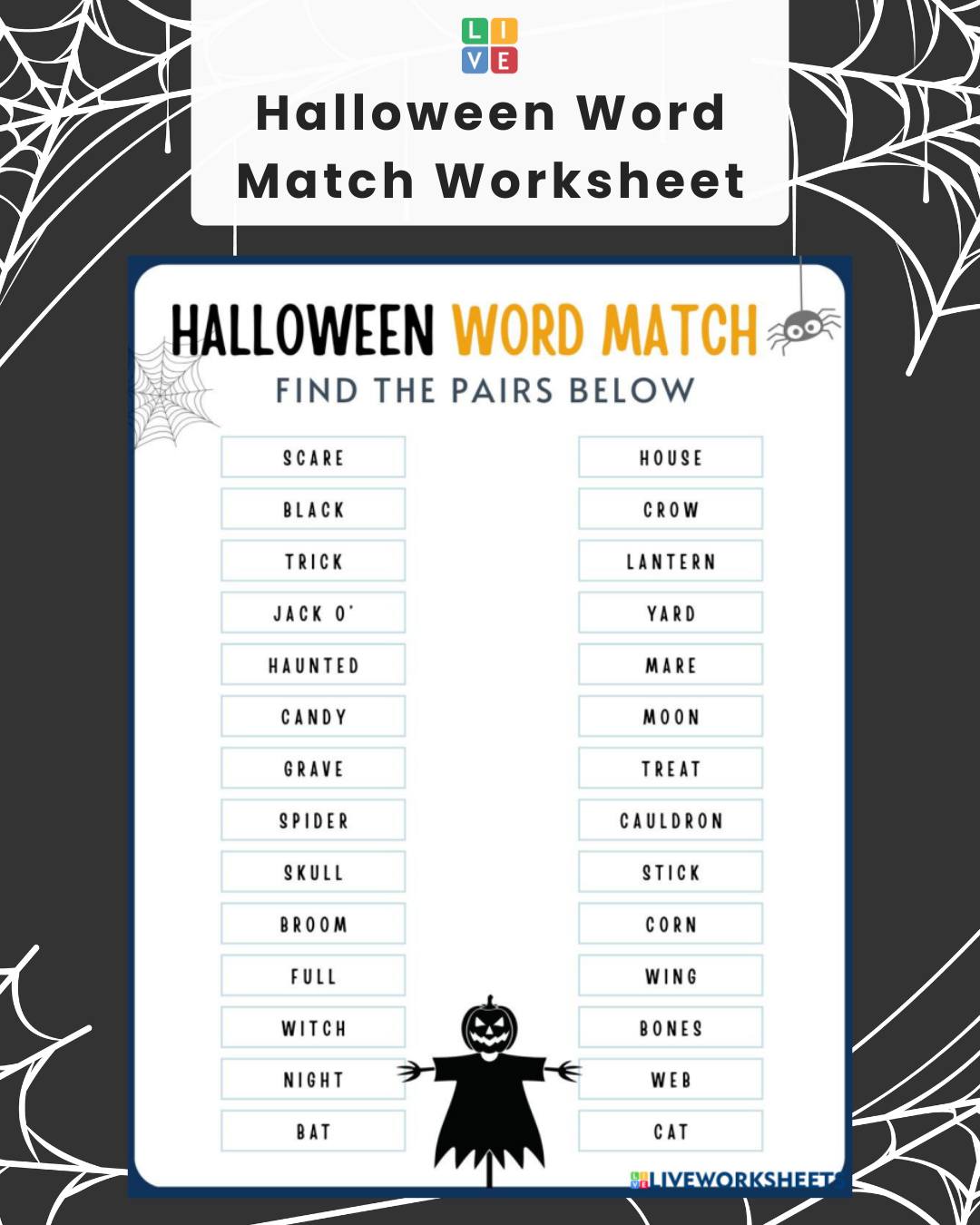 liveworksheets.com - In this interactive Word Puzzle Match, students ...