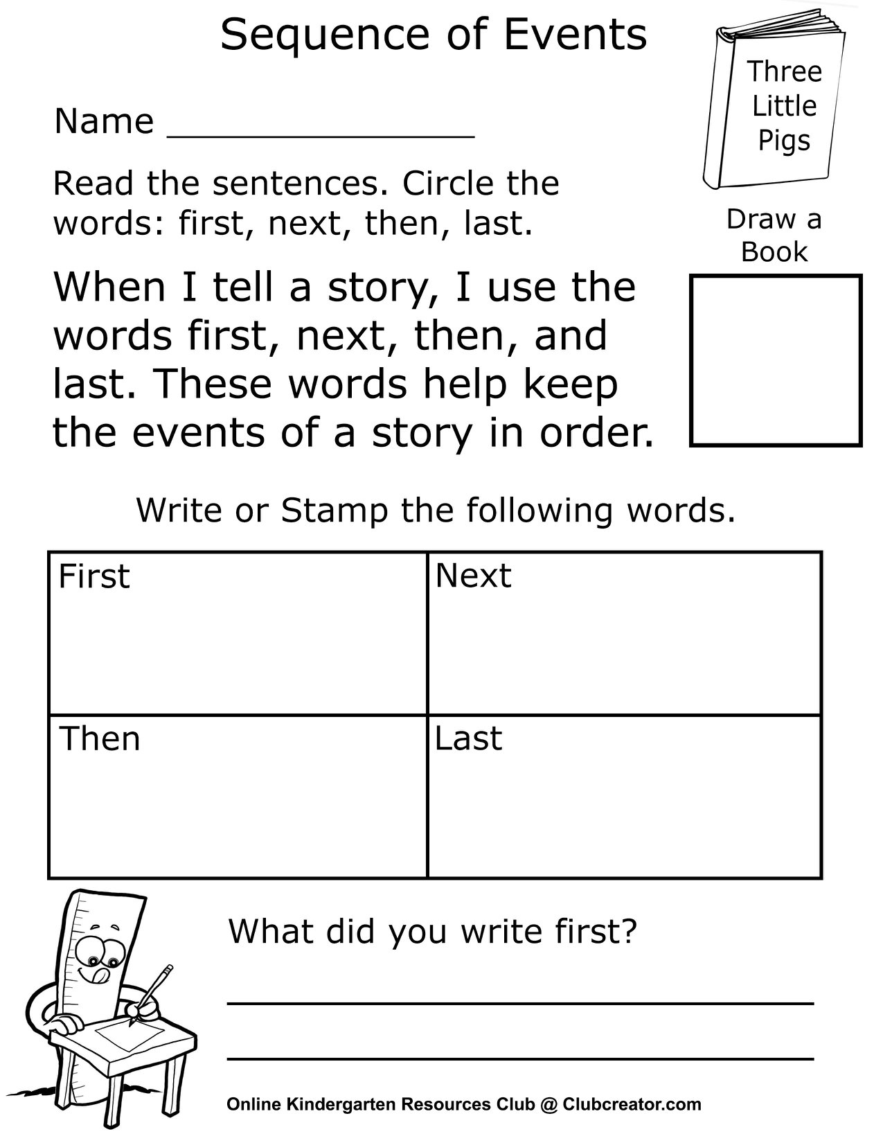 Friday's Reading Practice Worksheet - Learn about sequence of events ...