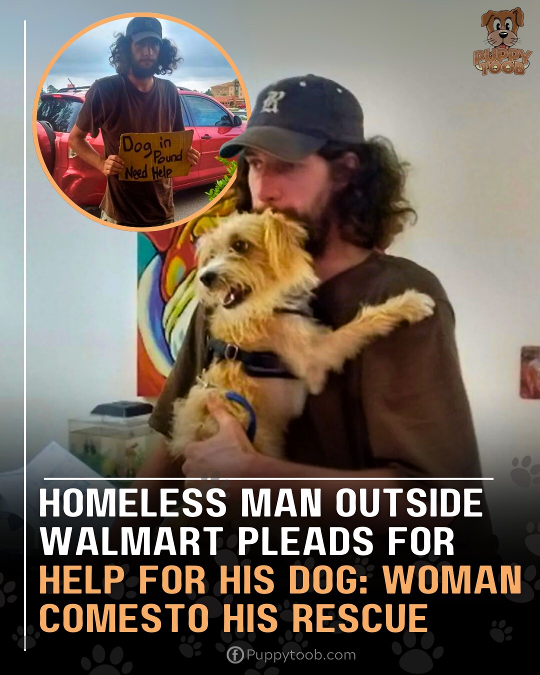 Puppytoob.com - Outside a Walmart, a homeless man’s heartfelt plea for ...