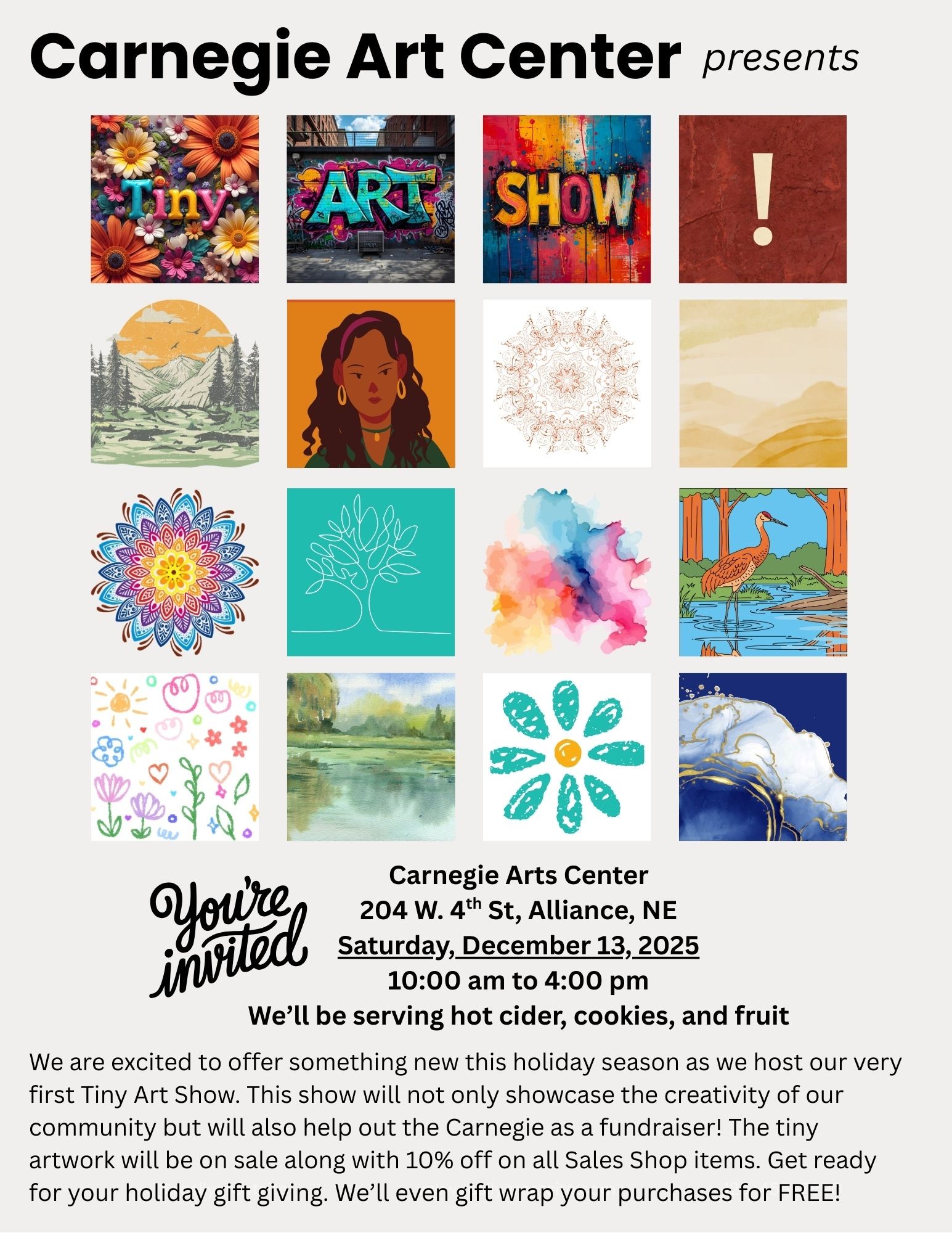 Tiny Art Show & Sales Shop Special
