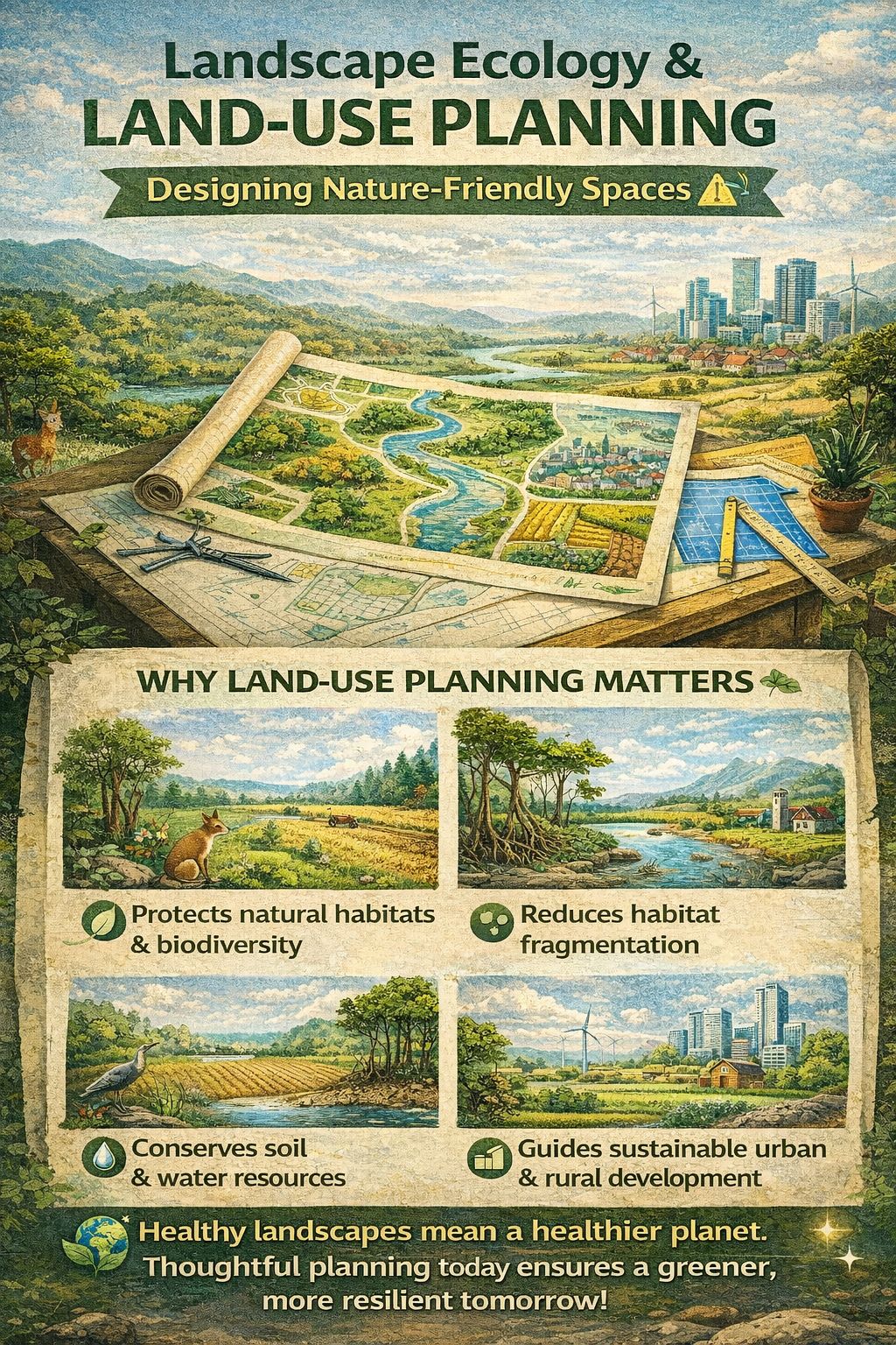 School - #Biogeohraphy 25 🌍🌿 Landscape Ecology & Land-Use Planning ...