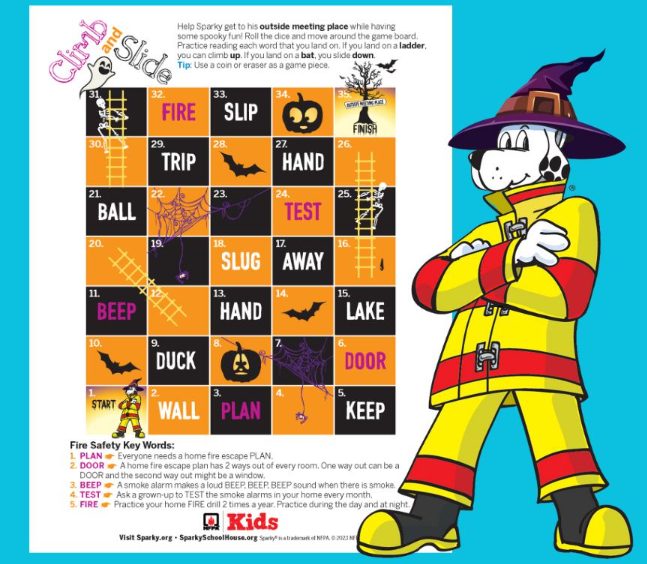 Sparky - Fire safety can be fun! 🕹️ Try this free Halloween-themed game ...