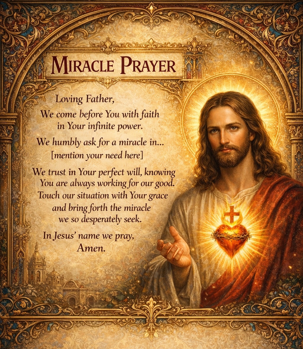 The Divine - MIRACLE PRAYER Loving Father, We come before You with ...