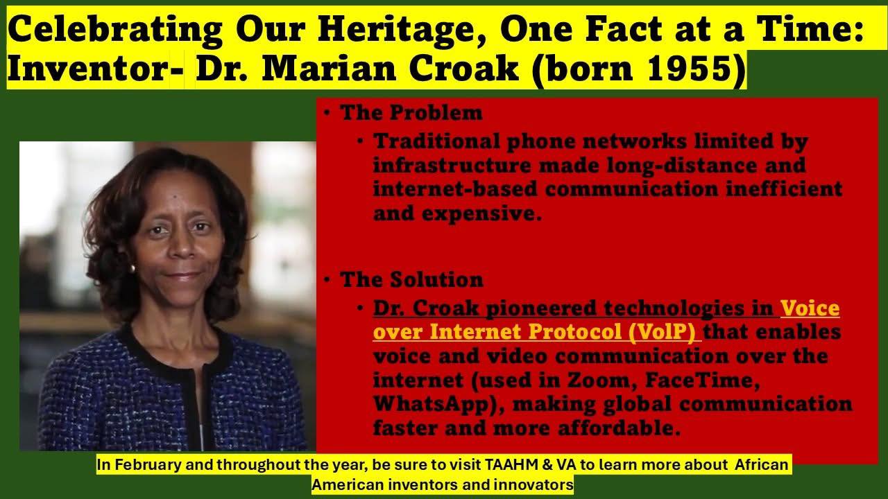 A powerful salute to Marian Croak, National Inventors Hall of Fame ...