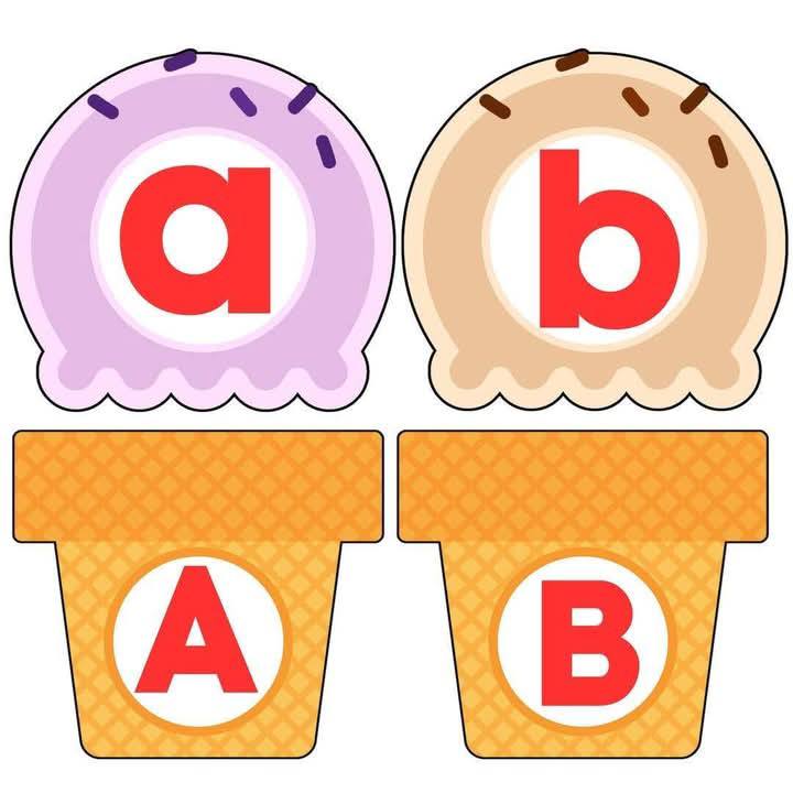Learn and rock - Alphabet ice cream flash cards for kids... | Facebook