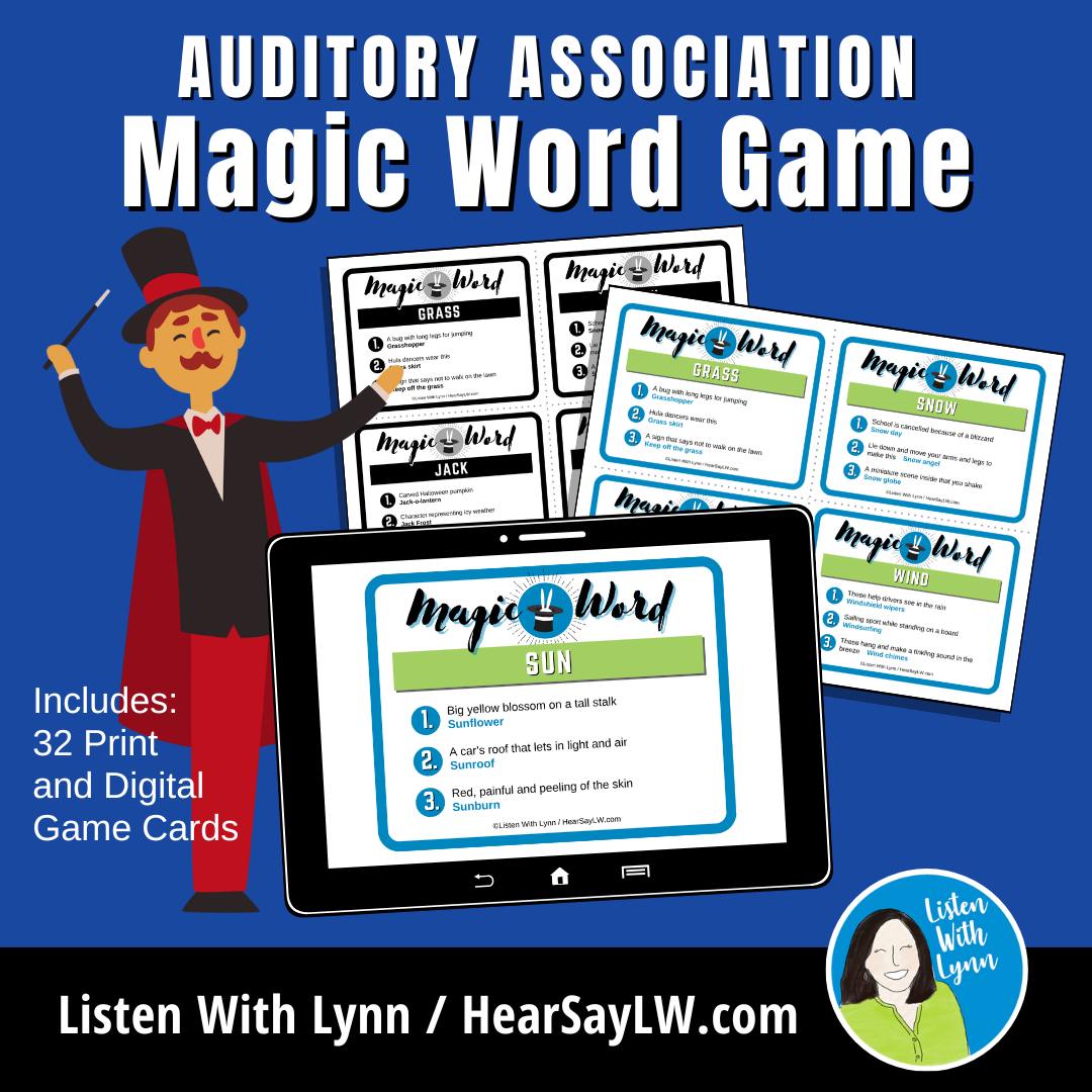 🎩 The MAGIC WORD game builds listening, auditory comprehension ...