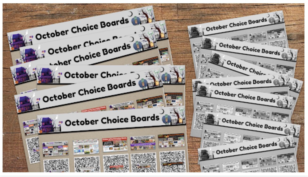Here is the October Choice Board... - The Library Voice | Facebook