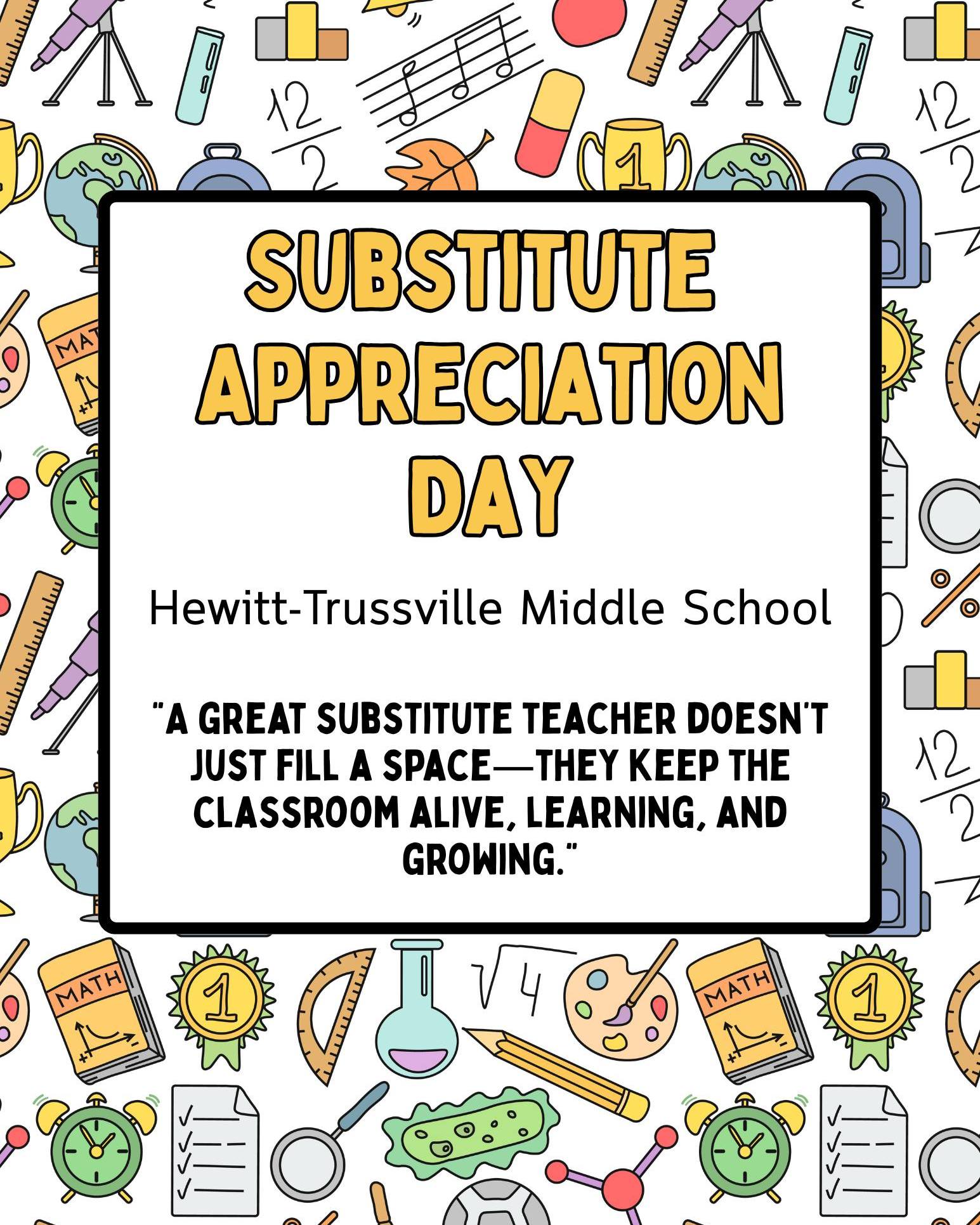 Hewitt - 🍎 Substitute Teacher Appreciation Day 🍎 Today we’re ...