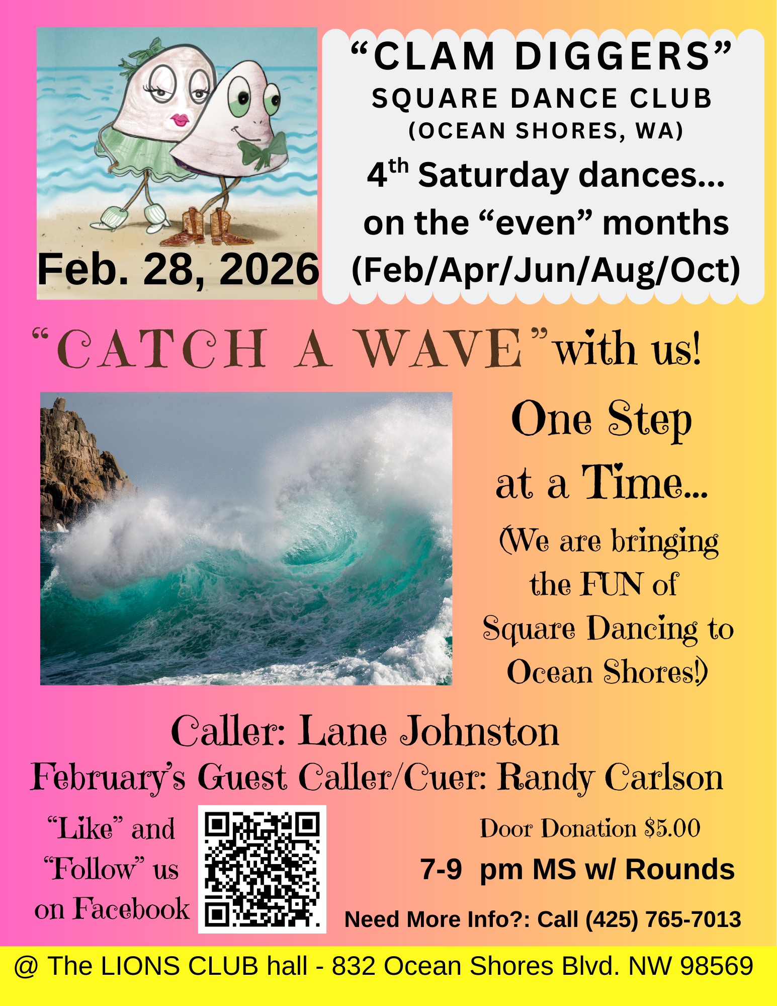 4th Saturday "Clam Diggers" Dance
