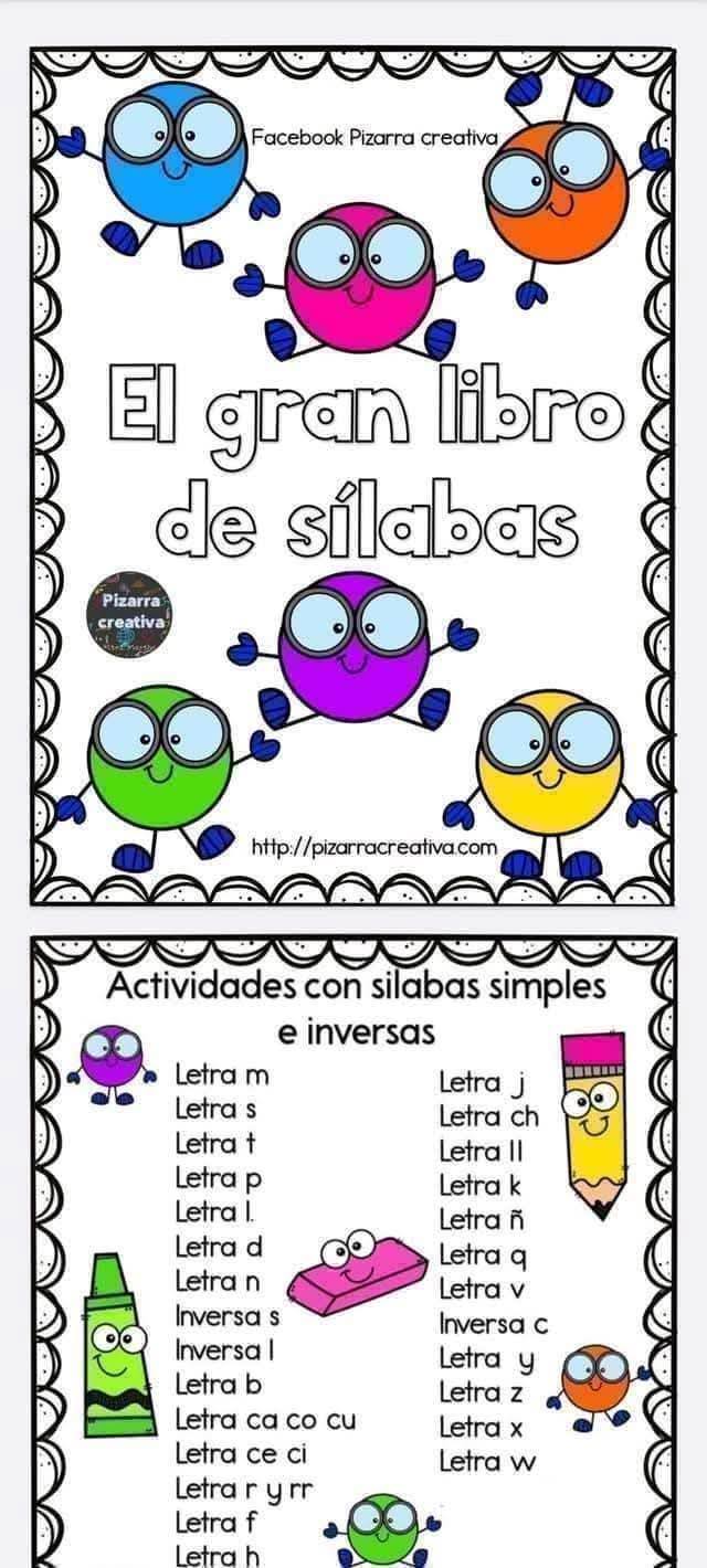 material didáctico para pequeñines | ‼️”El Gran Libro de Silabas”‼️ ...