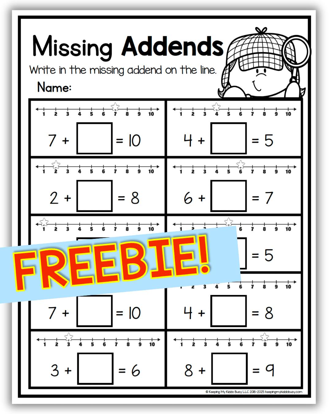 Comment ADDITION if missing... - Keeping My Kinders Busy | Facebook